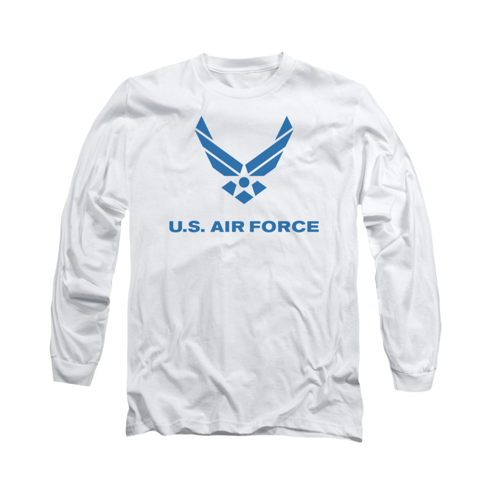 Air Force Shirt Logo Long Sleeve White Tee T-Shirt - Air Force Logo Shirts