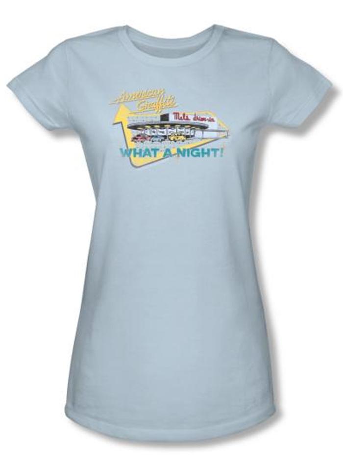 American Graffiti Juniors T-shirt Movie Mels Drive In Light Blue Shirt ...
