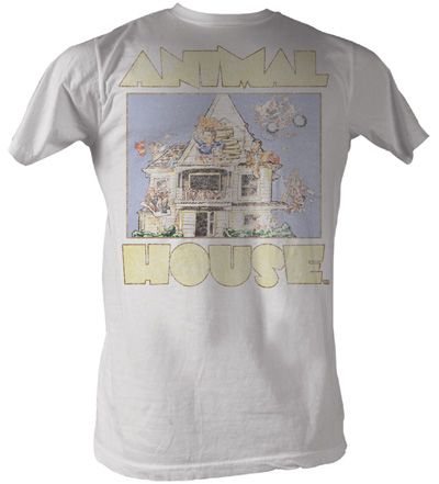 Animal House T-Shirt - Cartoon Adult Dirty White - Animal House Shirts