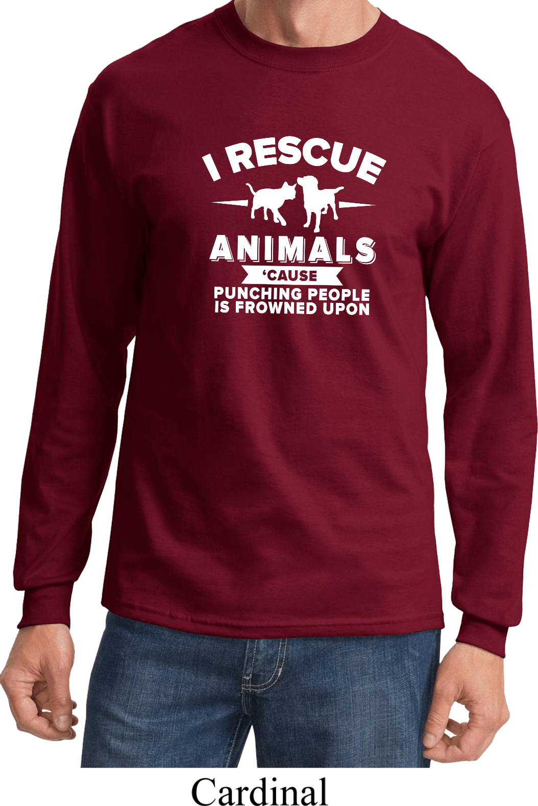 Animal Rescue Long Sleeve Shirt - Animal Rescue Mens Shirts
