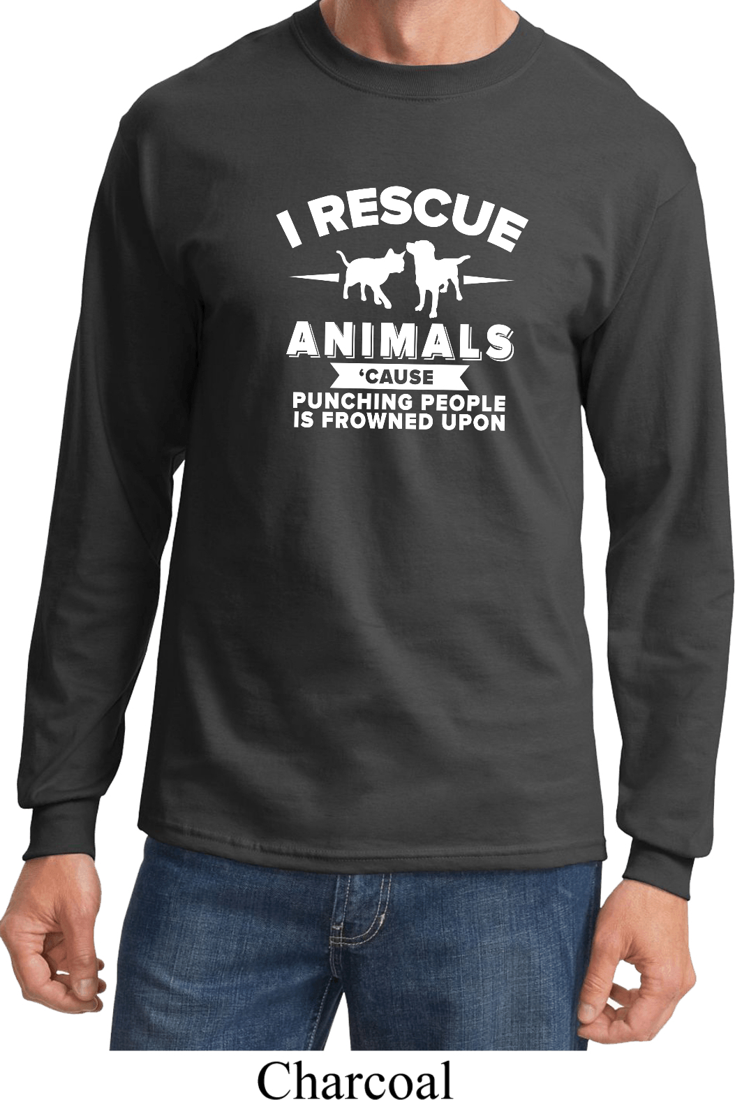 Animal Rescue Long Sleeve Shirt - Animal Rescue Mens Shirts