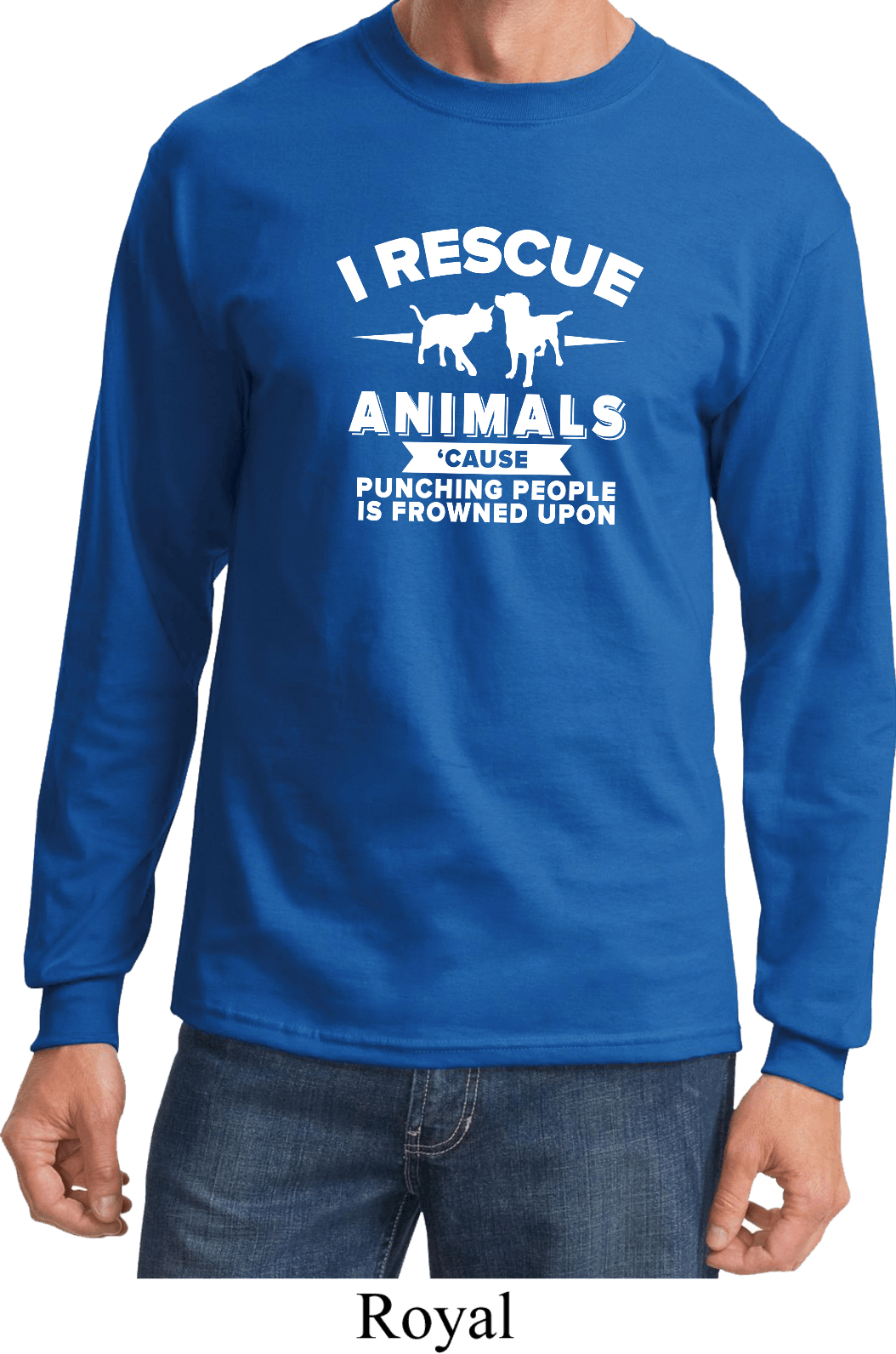 Animal Rescue Long Sleeve Shirt - Animal Rescue Mens Shirts