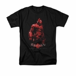 Arkham Knight Shirt Slim Fit Red Suit Black T-Shirt - Arkham Knight Red ...