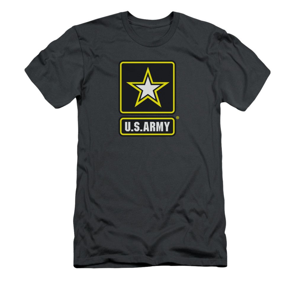 Army Shirt Slim Fit Logo Charcoal T-Shirt - Army Logo Shirts