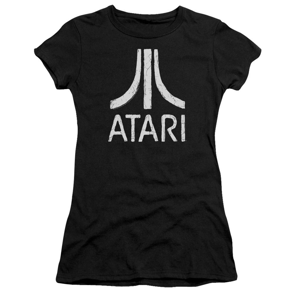 Atari Juniors Shirt Rough Logo Black T-Shirt - Atari Rough Logo Shirts
