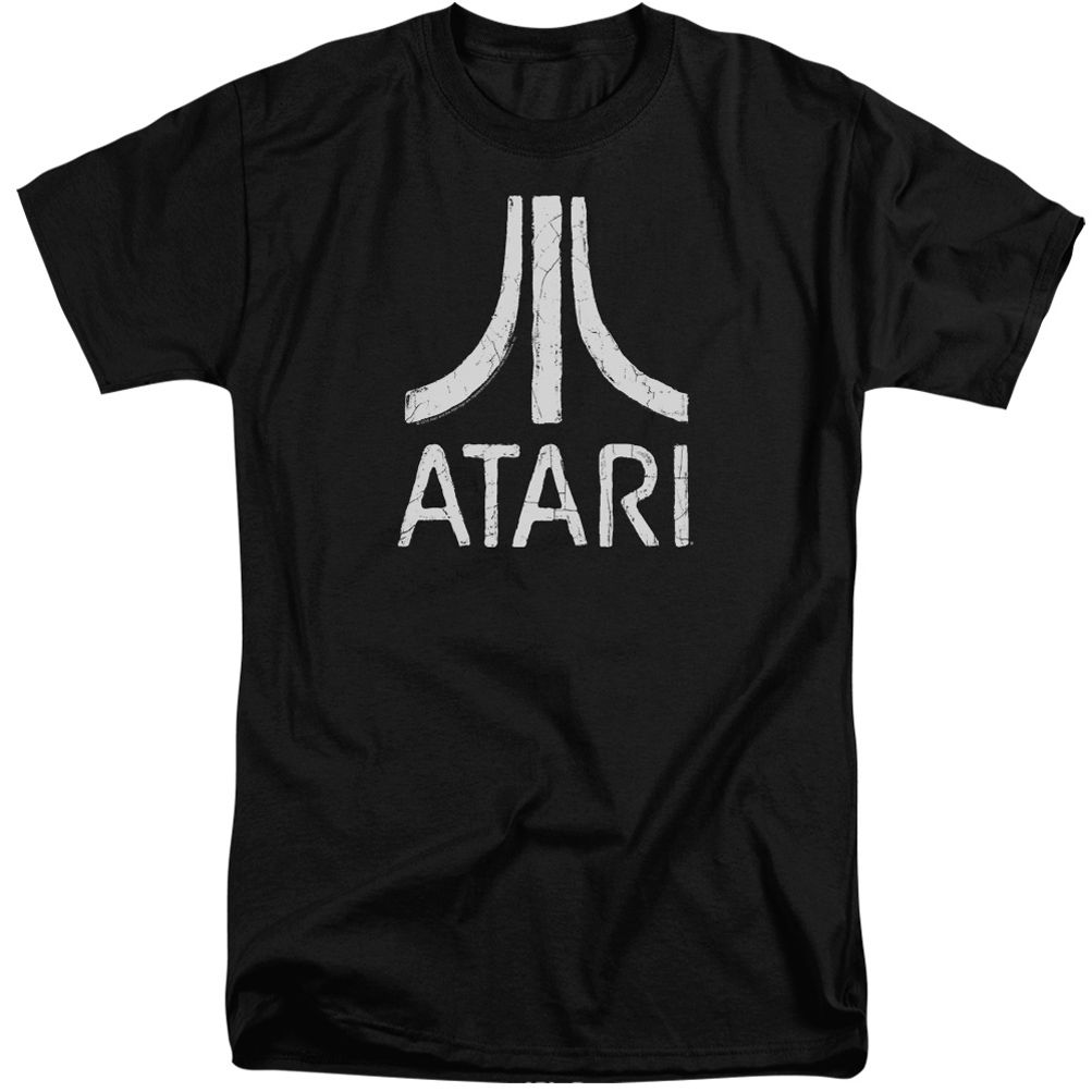Atari Shirt Rough Logo Black Tall T-Shirt - Atari Rough Logo Shirts