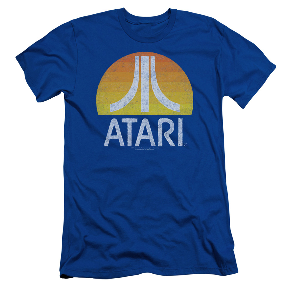 Atari Slim Fit Shirt Logo Royal T-Shirt - Atari Logo Shirts