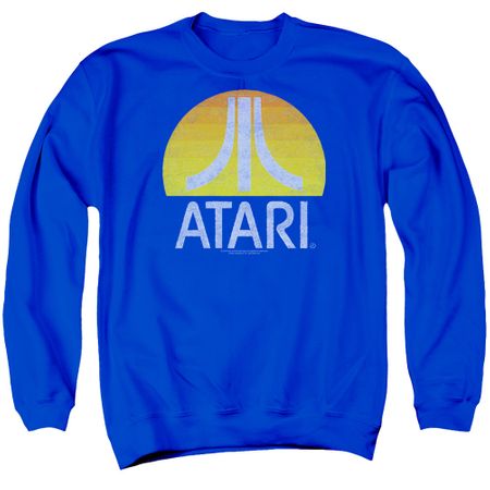 Atari Sweatshirt Logo Adult Royal Sweat Shirt - Atari Logo Shirts