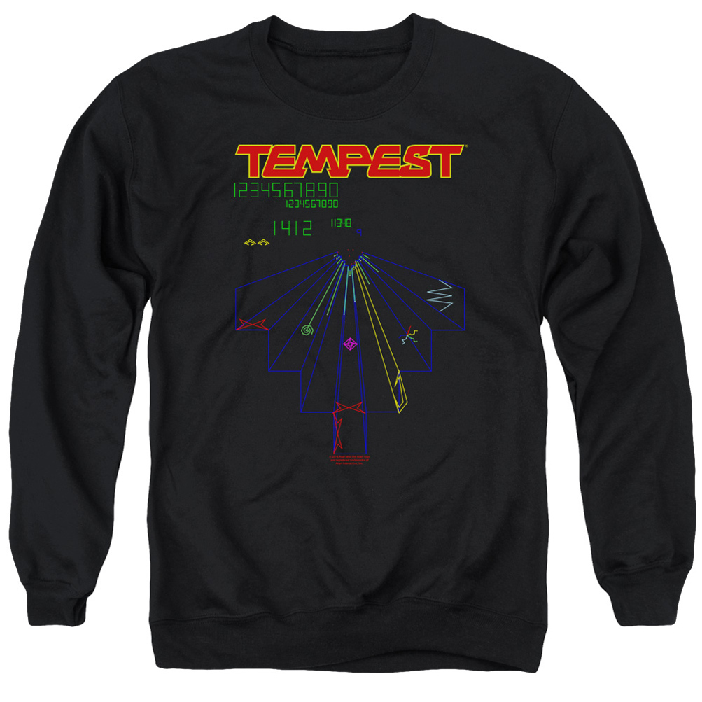 Atari Sweatshirt Tempest Screen Adult Black Sweat Shirt - Atari Tempest ...