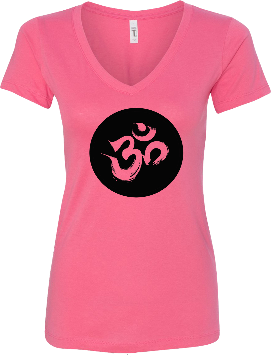 AUM Circle Ladies V-Neck Yoga Shirt - AUM Circle Ladies Yoga Shirts