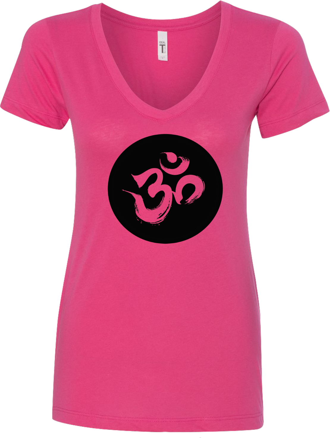 AUM Circle Ladies V-Neck Yoga Shirt - AUM Circle Ladies Yoga Shirts