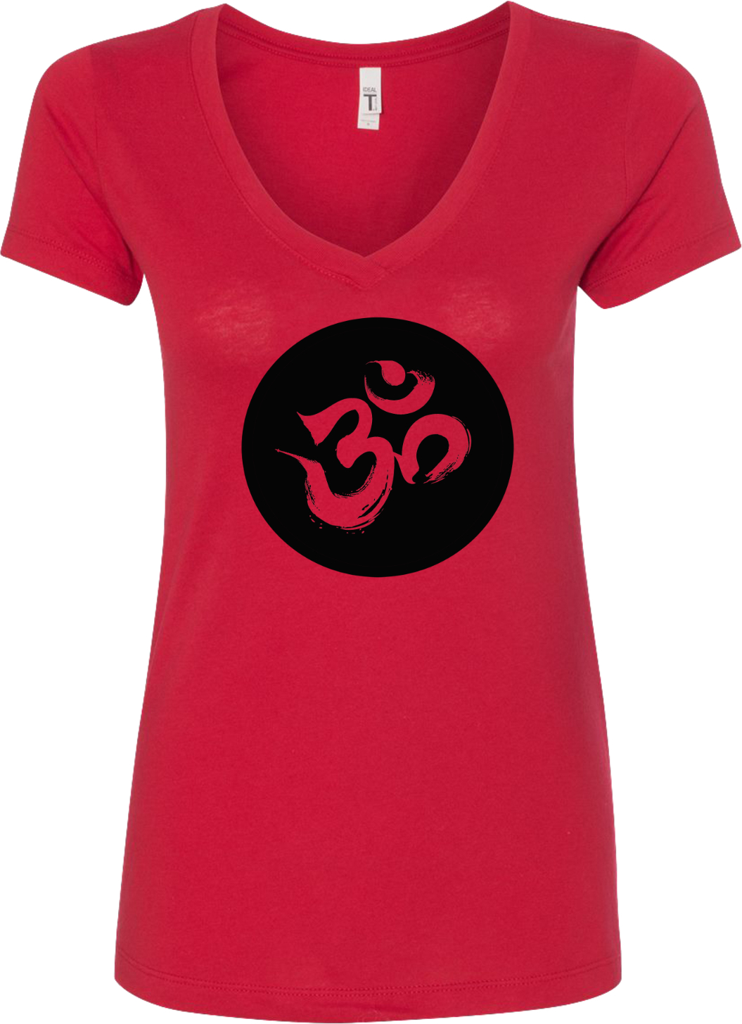 AUM Circle Ladies V-Neck Yoga Shirt - AUM Circle Ladies Yoga Shirts