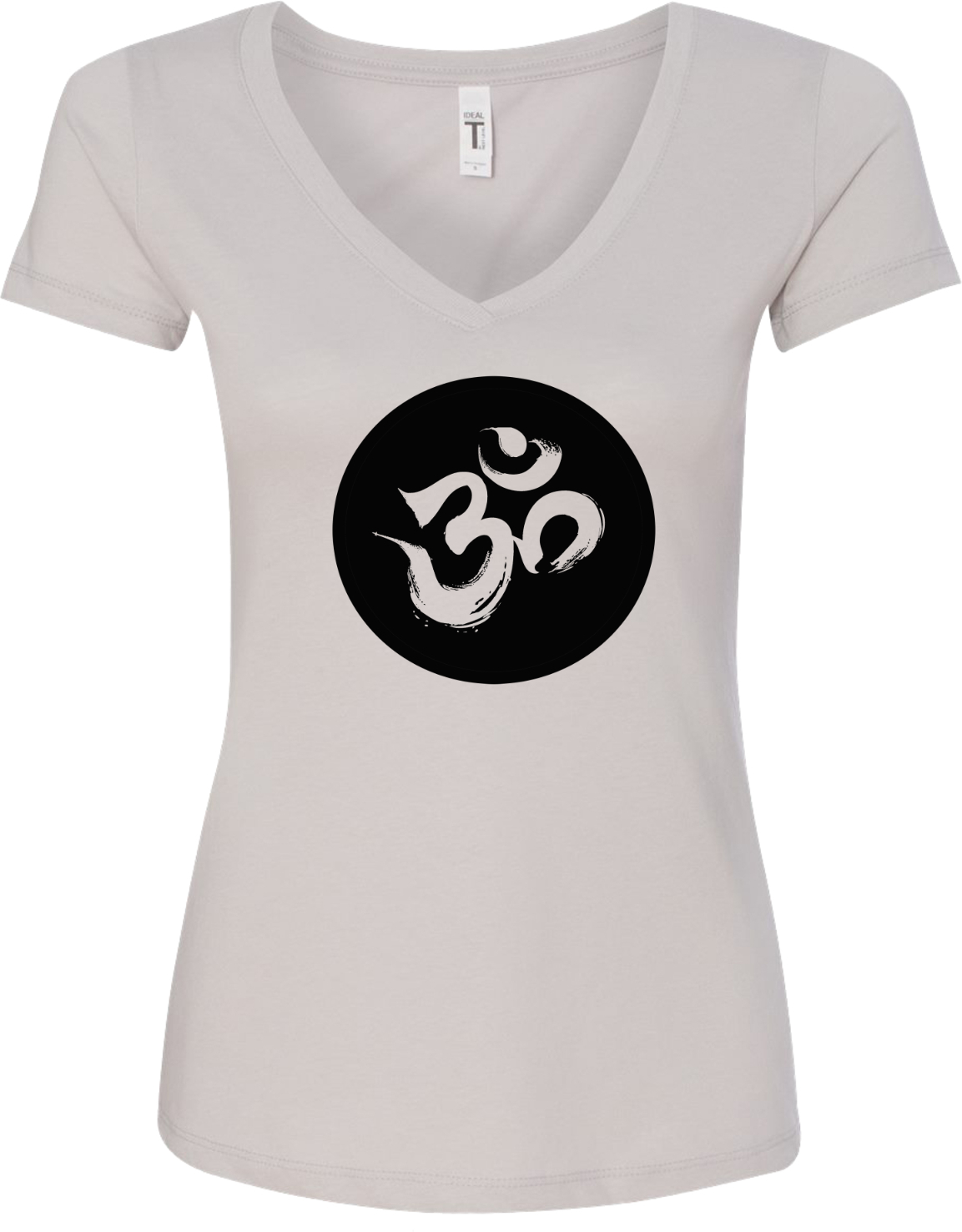 AUM Circle Ladies V-Neck Yoga Shirt - AUM Circle Ladies Yoga Shirts