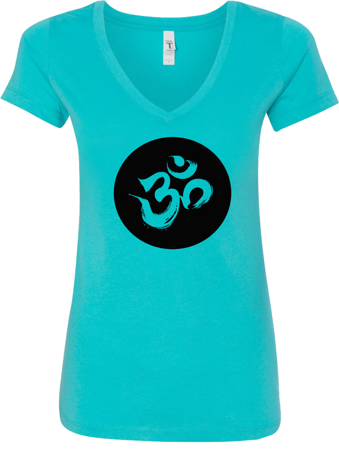 AUM Circle Ladies V-Neck Yoga Shirt - AUM Circle Ladies Yoga Shirts