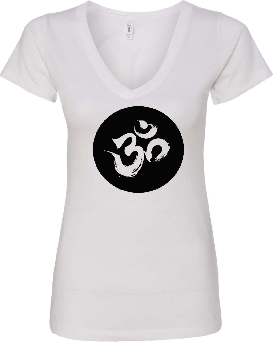 AUM Circle Ladies V-Neck Yoga Shirt - AUM Circle Ladies Yoga Shirts