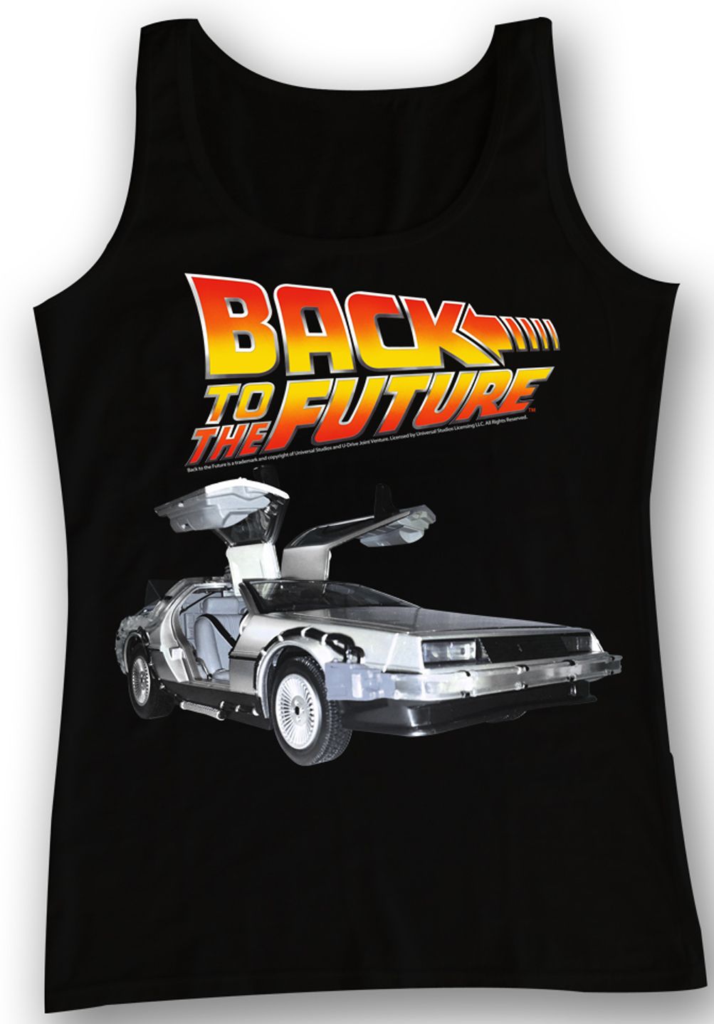 Back To The Future Shirt Tank Top DeLorean Black Tanktop - Back To The ...