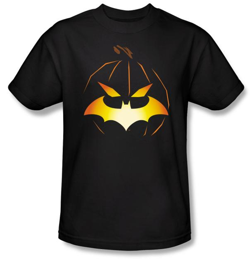 Batman T-Shirt - Jack O'Bat Adult Black Tee - Batman T-shirts