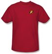 Batman T-Shirt - Robin Logo Adult Red Tee - Batman T-shirts