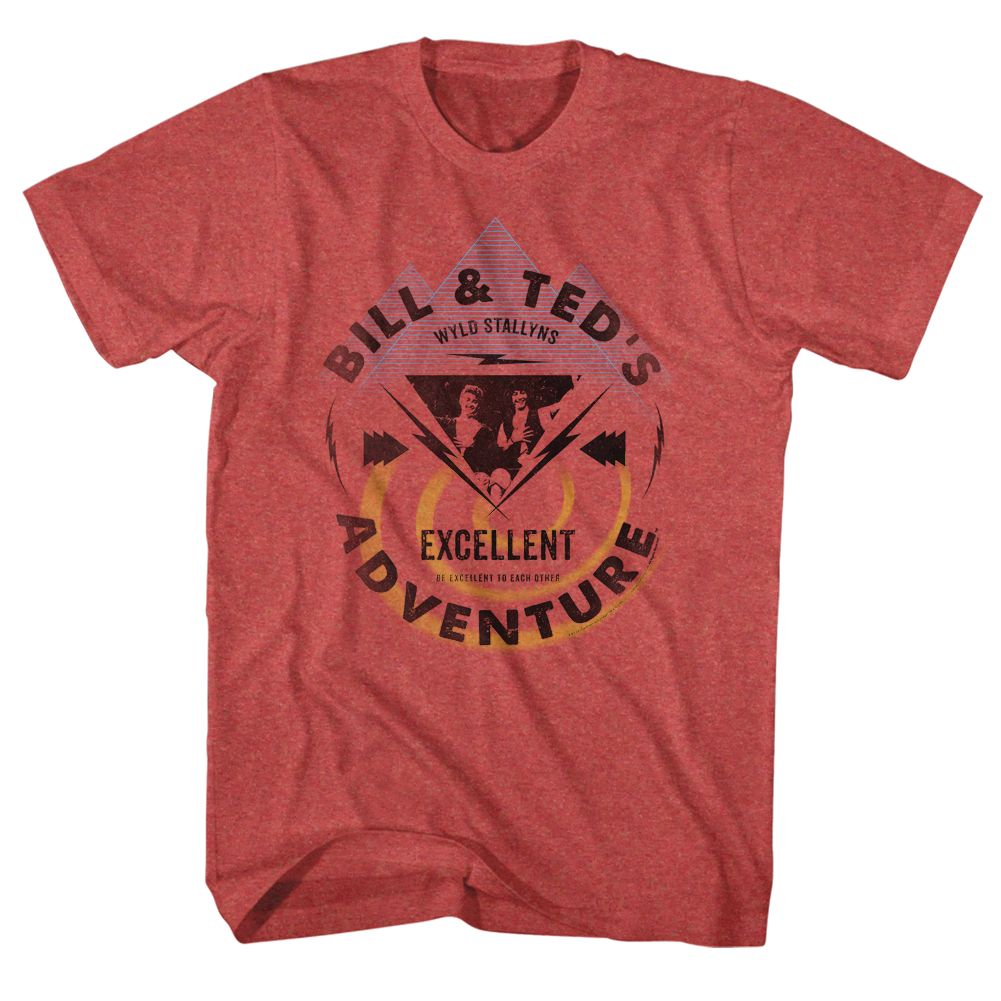 Bill And Ted Shirt Bill And Ted Bolt Red Heather Tee T-Shirt - Bill And ...