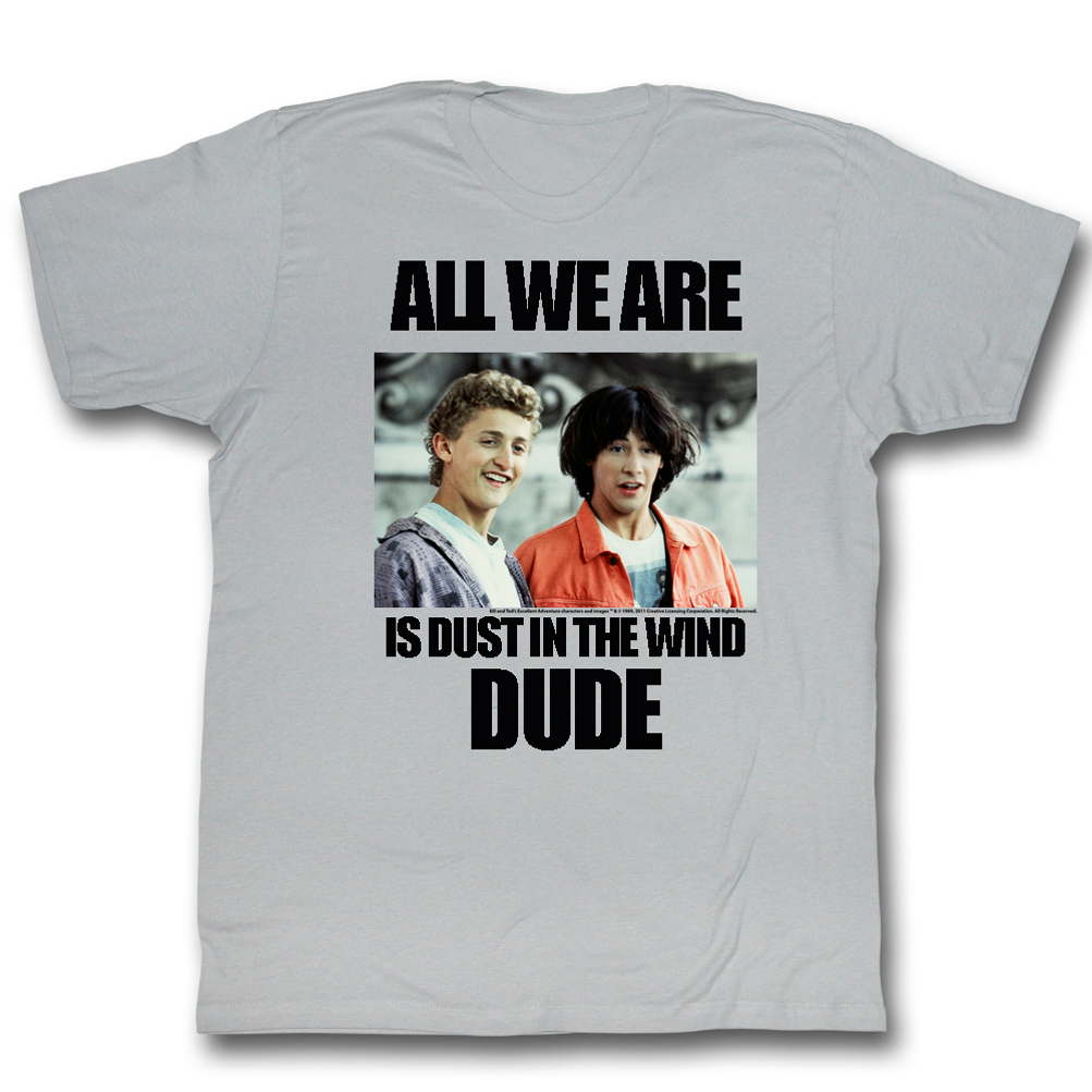 Bill And Ted Shirt Dustin T. Wind Grey Heather Tee T-Shirt - Bill And ...