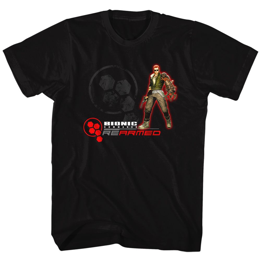 Bionic Commando Shirt Rearmed Black T-Shirt - Bionic Commando Shirts