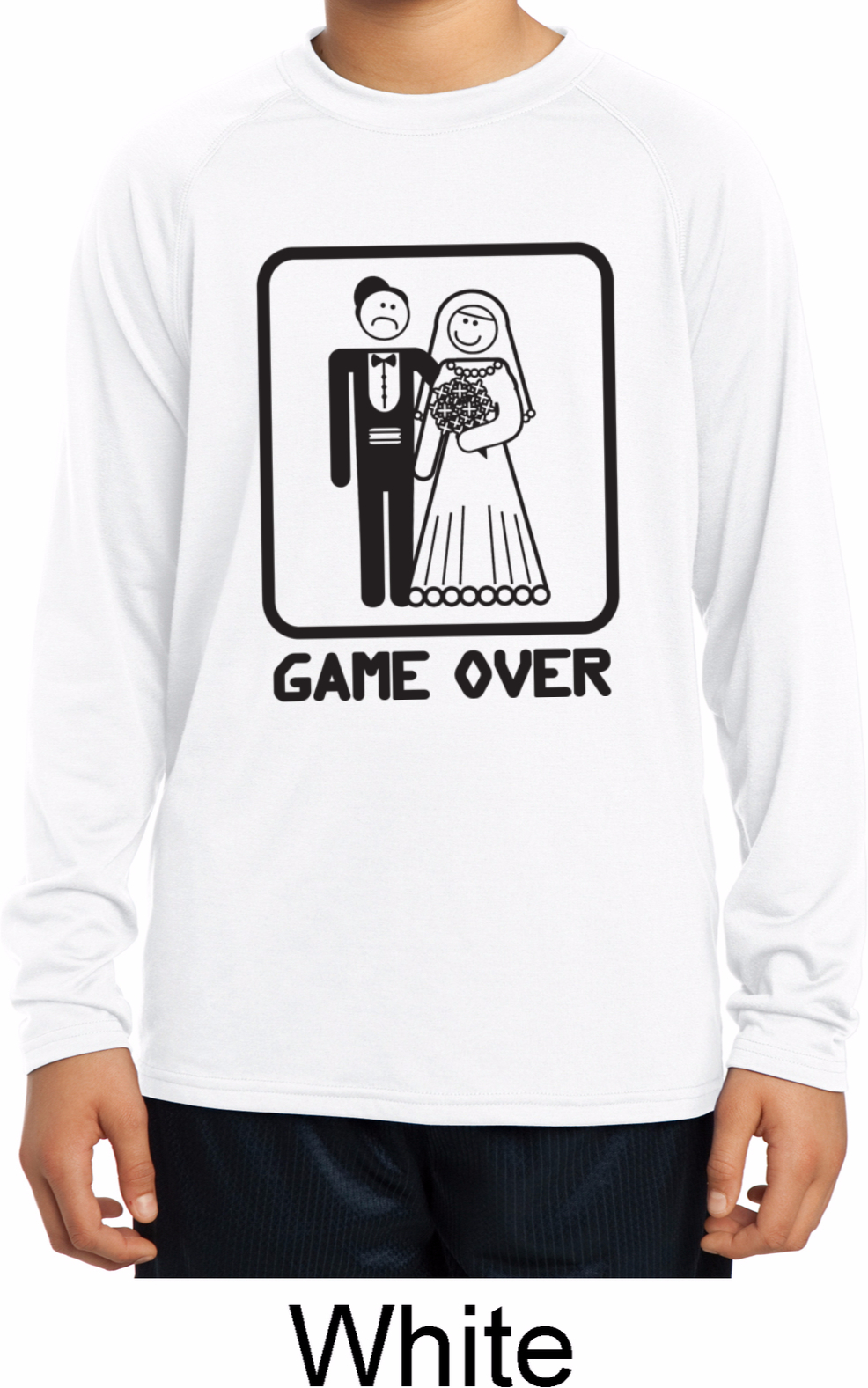 Black Game Over Kids Dry Wicking Long Sleeve Shirt - Black Game Over ...