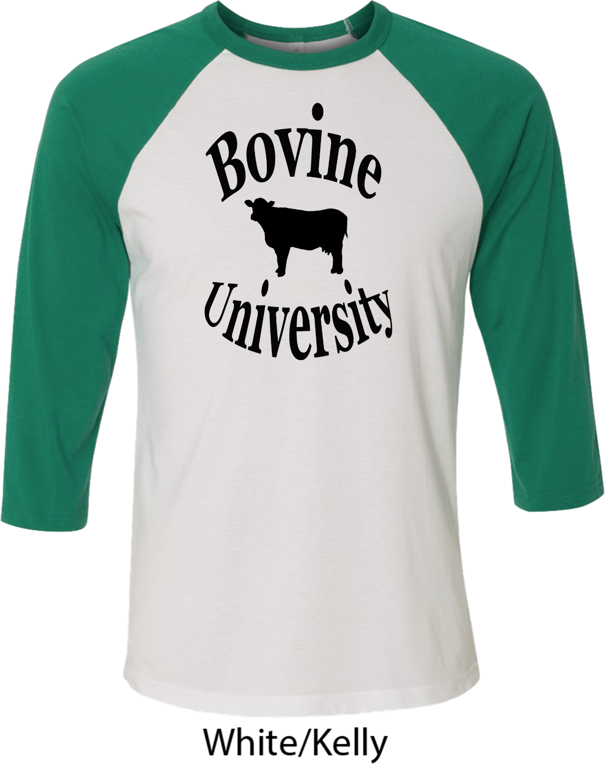 Bovine University Mens Raglan Shirt - Bovine University Mens Funny Shirts