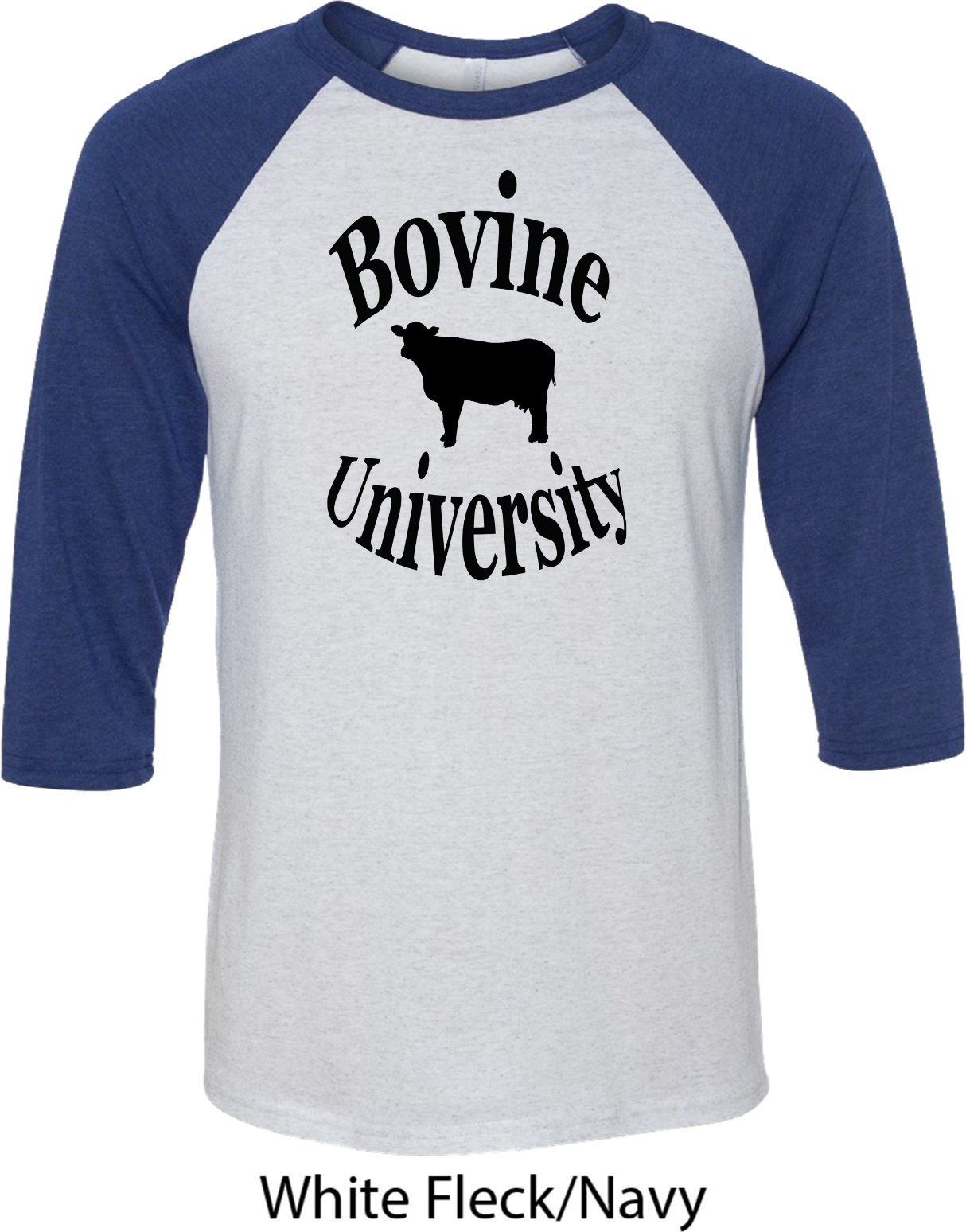 Bovine University Mens Raglan Shirt - Bovine University Mens Funny Shirts