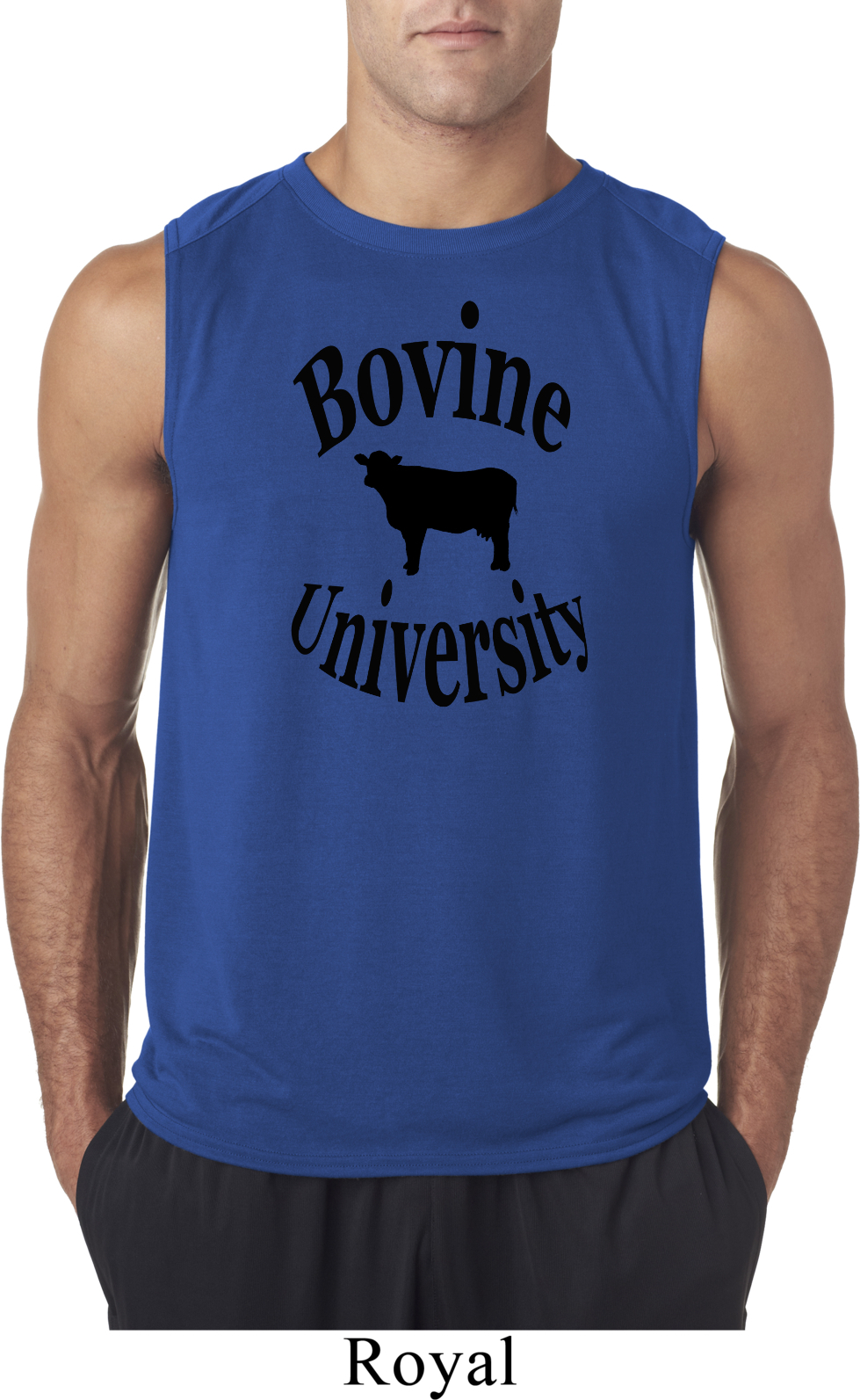 Bovine University Mens Sleeveless Shirt - Bovine University Mens Funny ...