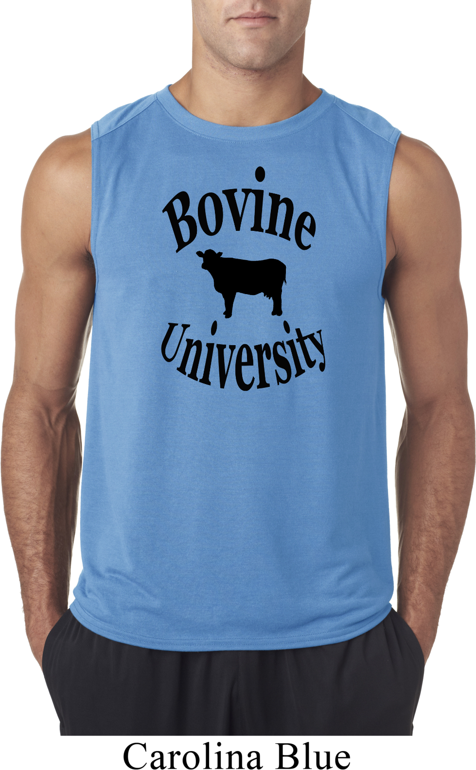 Bovine University Mens Sleeveless Shirt - Bovine University Mens Funny ...
