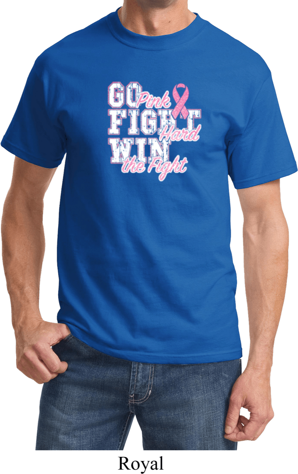Breast Cancer Awareness Go Fight Win Shirt - Go Fight Win Mens Breast ...