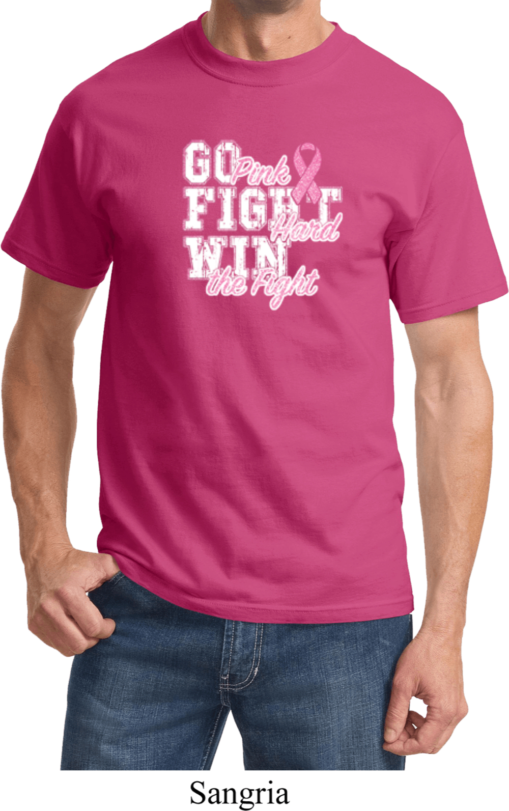 Breast Cancer Awareness Go Fight Win Shirt - Go Fight Win Mens Breast ...