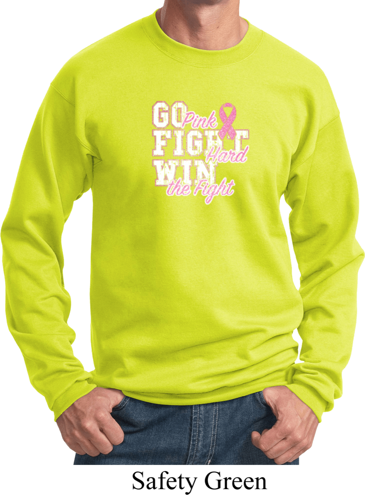 Breast Cancer Awareness Go Fight Win Sweatshirt - Go Fight Win Mens ...