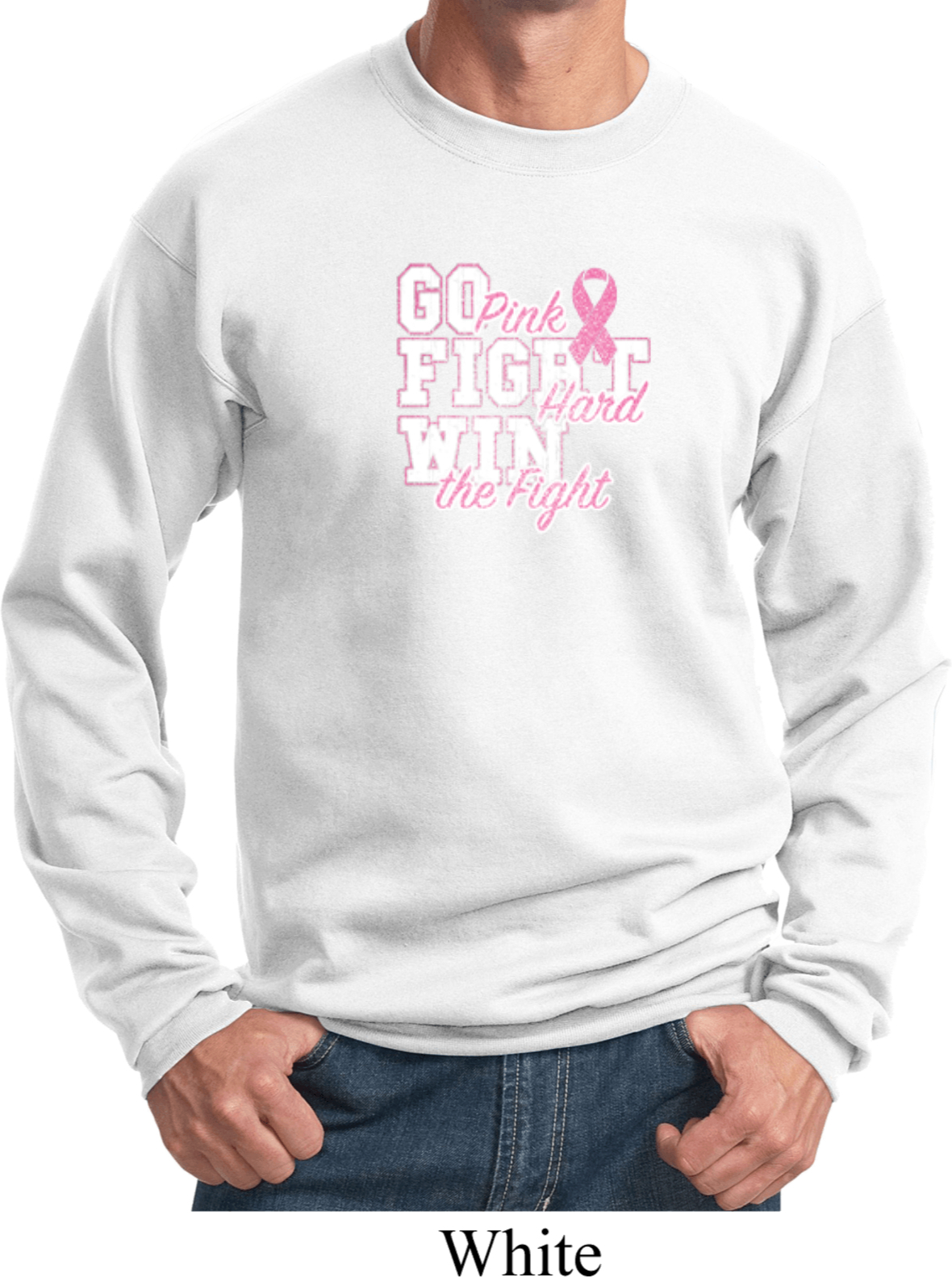 Breast Cancer Awareness Go Fight Win Sweatshirt - Go Fight Win Mens ...