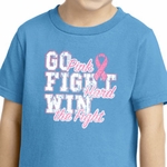 Breast Cancer Awareness Go Fight Win Girls Football Shirt - Go Fight ...