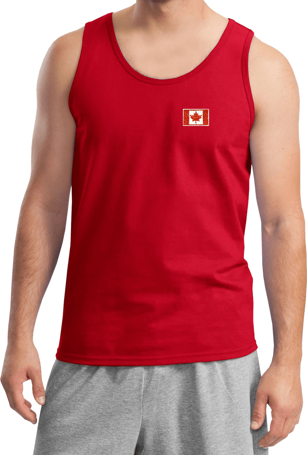 Canada Flag Patch Pocket Print Tank Top - Canada Flag Patch Pocket ...