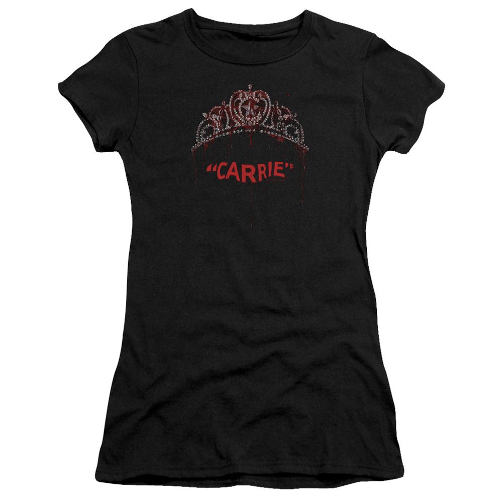 Carrie Juniors Shirt Prom Queen Black T-Shirt - Carrie Prom Queen Shirts