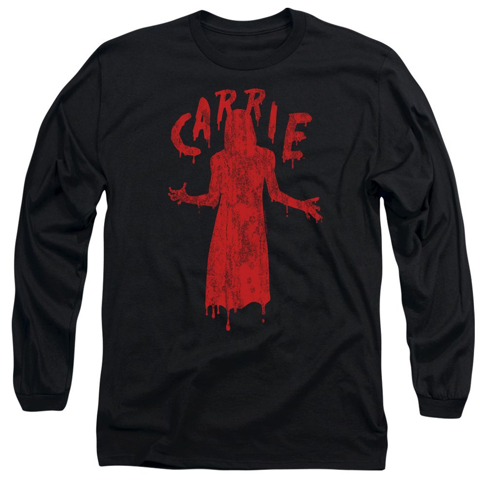 Carrie Long Sleeve Shirt Silhouette Black Tee T-Shirt - Carrie ...