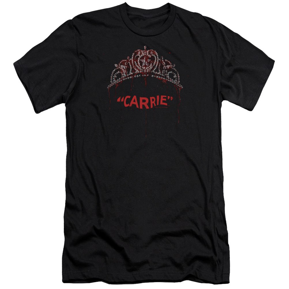 Carrie Slim Fit Shirt Prom Queen Black T-Shirt - Carrie Prom Queen Shirts