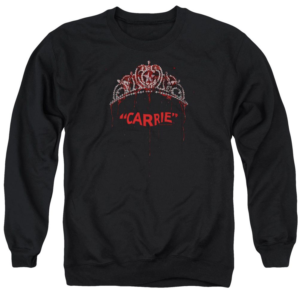 Carrie Sweatshirt Prom Queen Adult Black Sweat Shirt - Carrie Prom ...