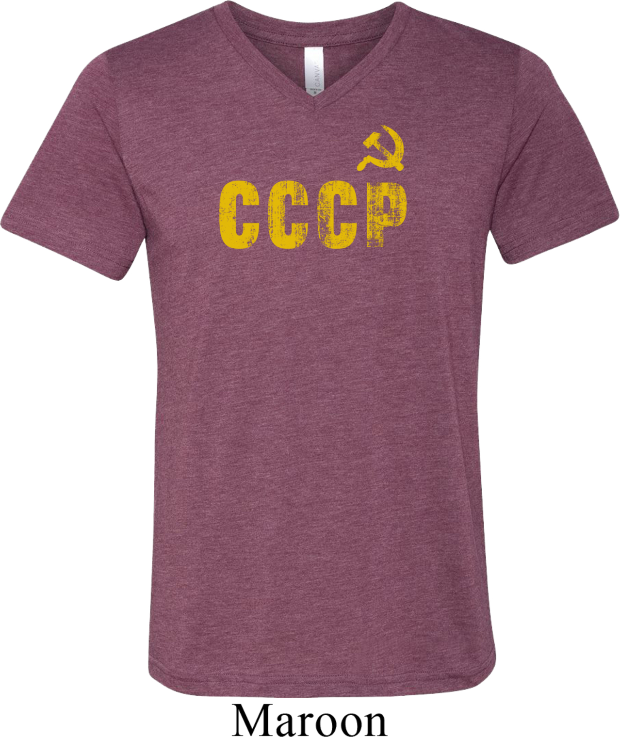 CCCP Insignia Mens Tri Blend V-neck Shirt - CCCP Insignia Mens Shirts