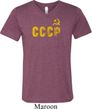 CCCP Insignia Mens Tri Blend V-neck Shirt - CCCP Insignia Mens Shirts