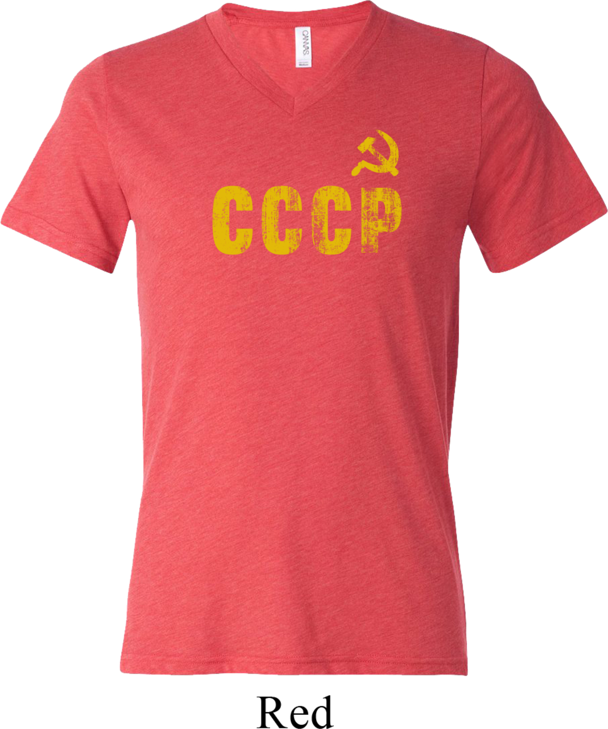 CCCP Insignia Mens Tri Blend V-neck Shirt - CCCP Insignia Mens Shirts