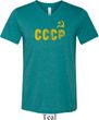 CCCP Insignia Mens Tri Blend V-neck Shirt - CCCP Insignia Mens Shirts