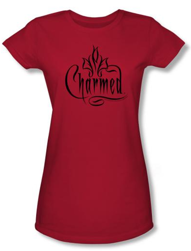 Charmed Shirt Charmed Logo Juniors Red Tee Shirt - Charmed Logo Shirts