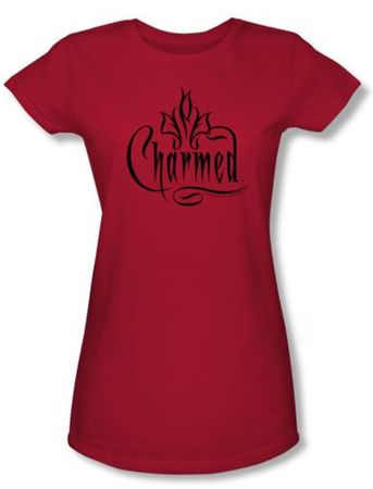 Charmed Shirt Charmed Logo Juniors Red Tee Shirt - Charmed Logo Shirts