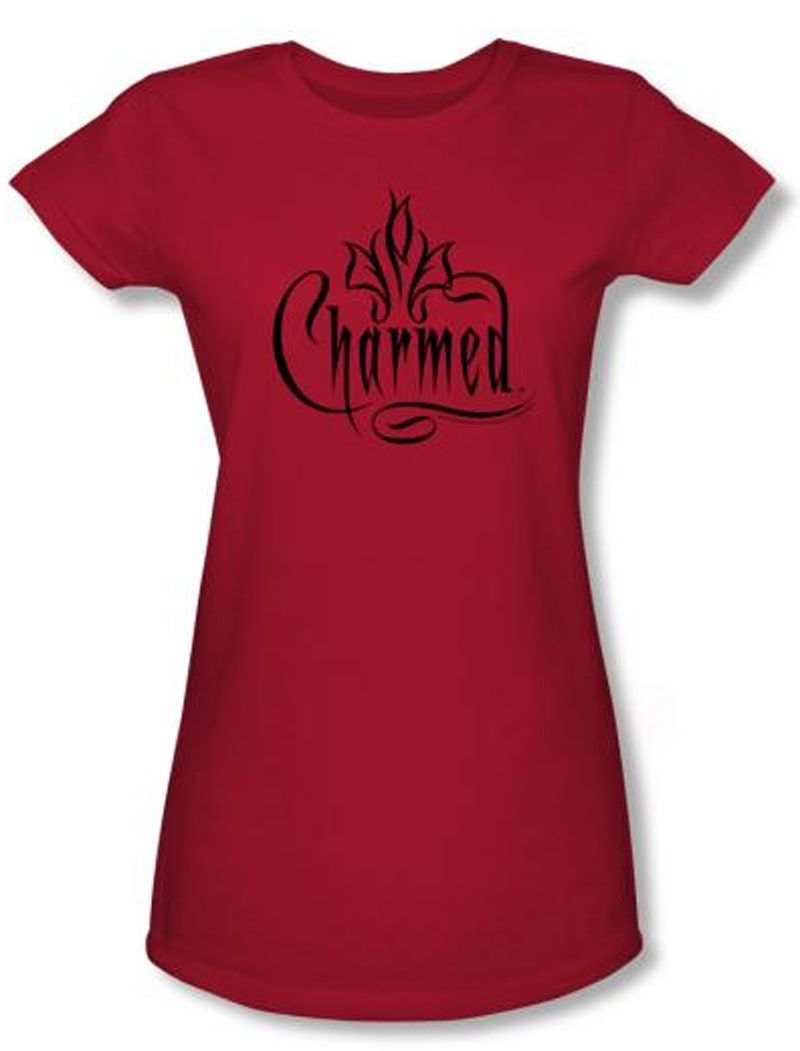 Charmed Shirt Charmed Logo Juniors Red Tee Shirt - Charmed Logo Shirts