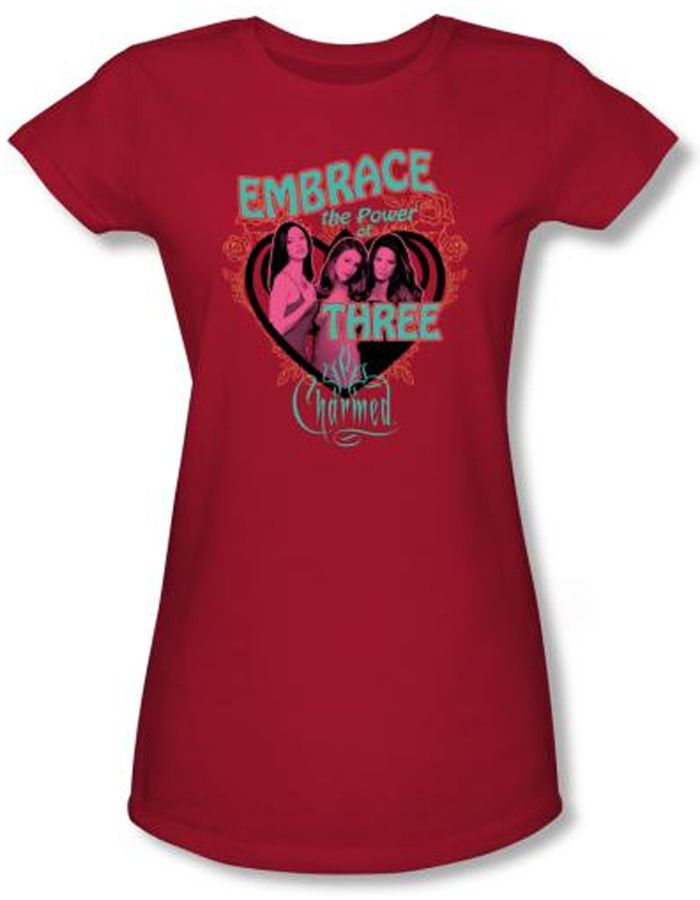 Charmed Shirt Embrace The Power Juniors Red Tee Shirt - Charmed The ...