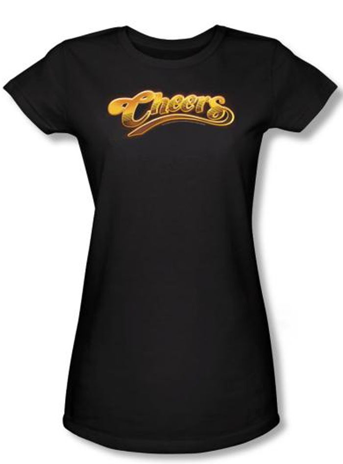 Cheers Juniors Shirt Cheers Logo Black T-Shirt - Cheers Logo Shirts