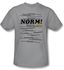 Cheers Norm T-shirt - Normisms Adult Silver Tee Shirt - Cheers ...